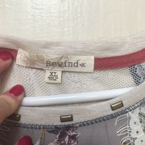Rewind | Tops | Rewind 34 Sleeve Multi Texture Shirt Xlarge | Poshmark
